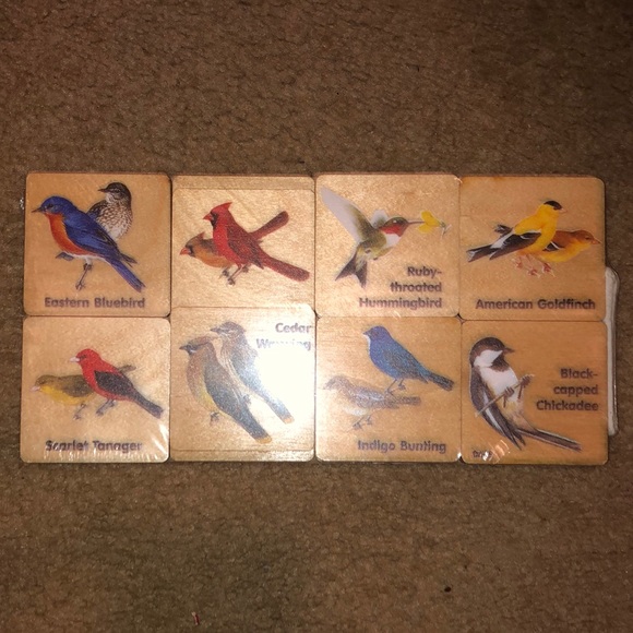 Toys | Backyard Birds Memory Tiles Game Maple Landmark | Poshmark